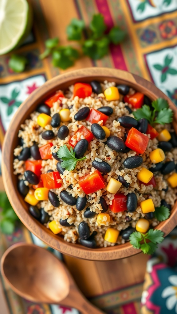 Savory Quinoa and Black Bean Salad Recipe