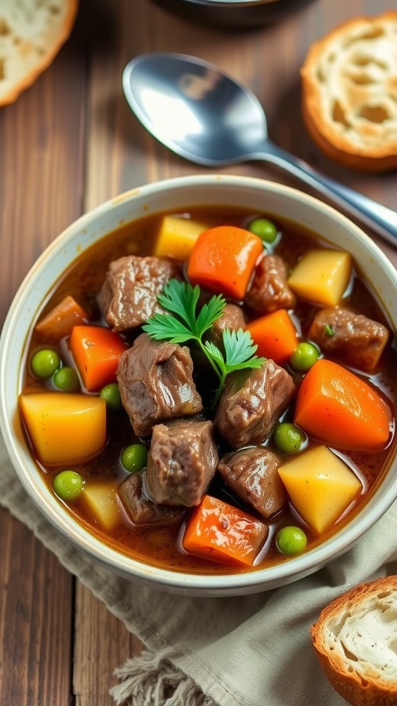 Savory Slow Cooker Beef Stew for Two