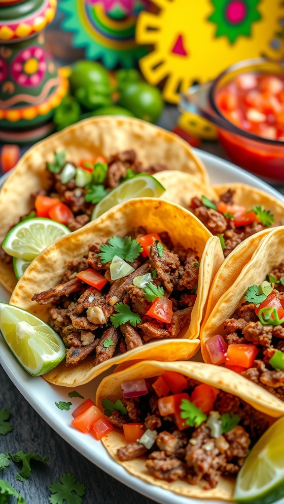 Spicy Beef Tacos with Fresh Salsa Recipe