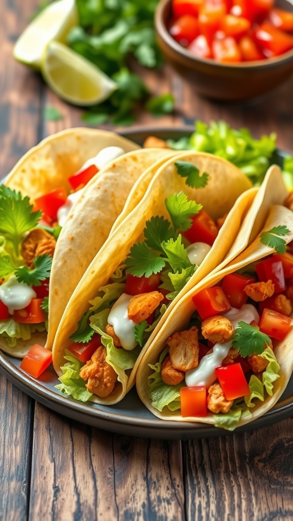 Spicy Chicken Taco Wraps Recipe