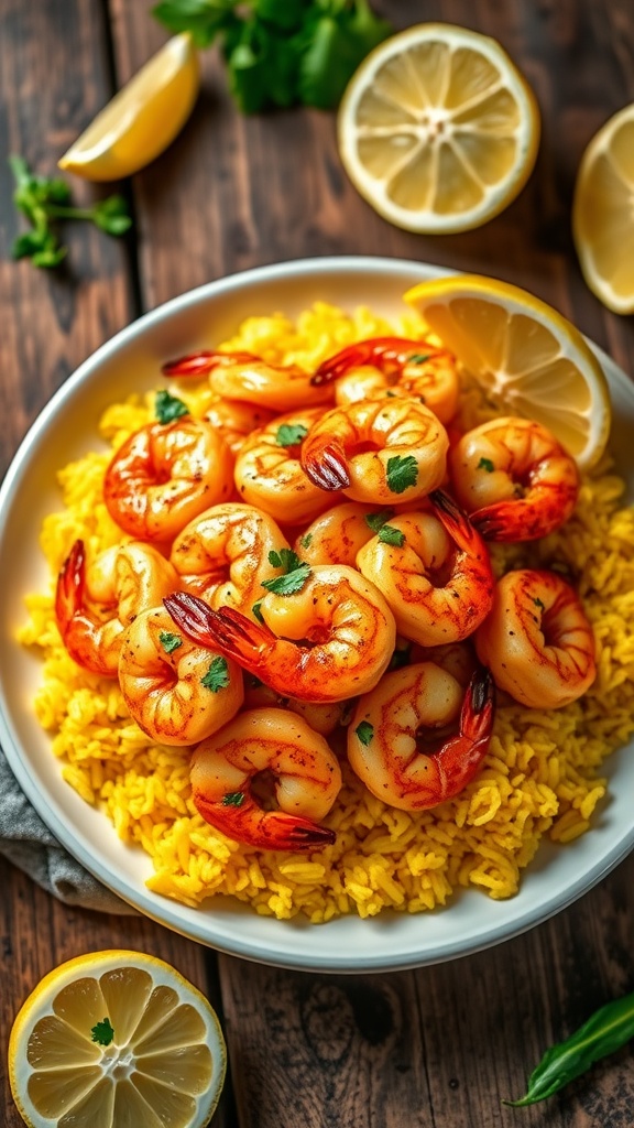 Spicy Shrimp and Yellow Rice Recipe