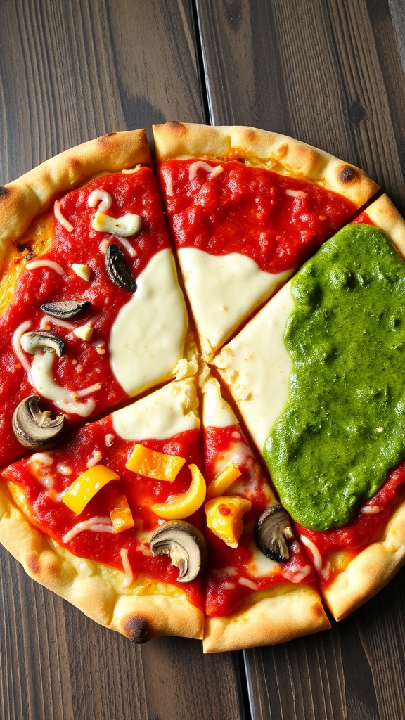 Three-Sauce Gourmet Pizza Recipe