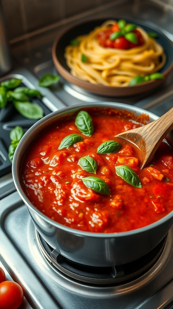 Savory Tomato Basil Sauce for Pasta