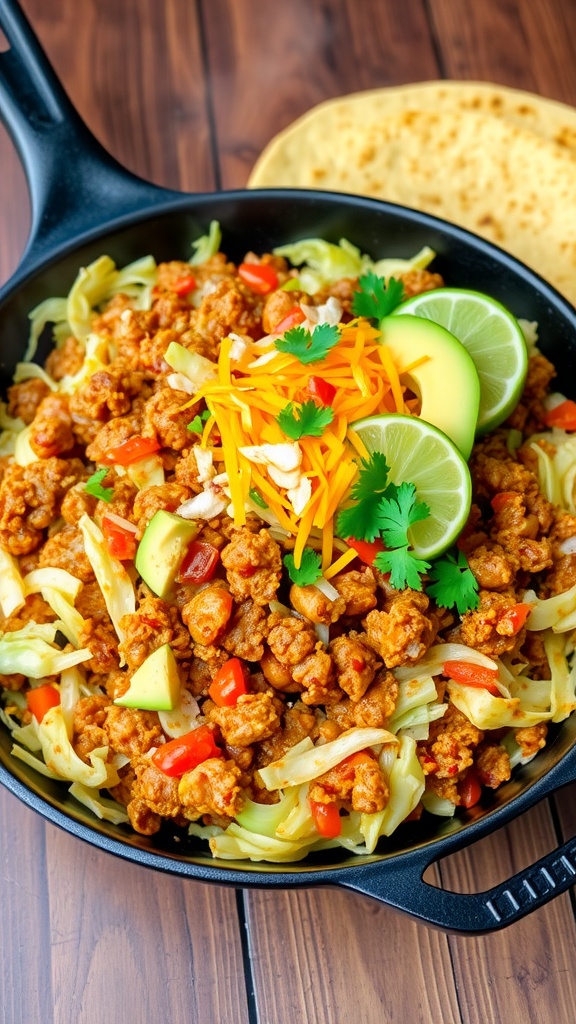 Sizzling Cabbage Taco Skillet Recipe