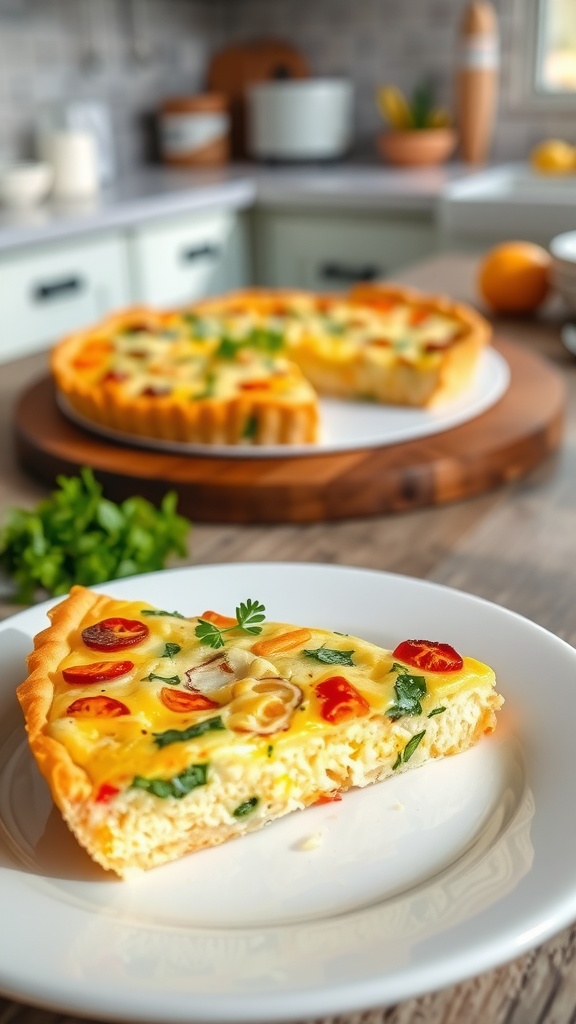 Savory Crustless Egg Quiche Recipe