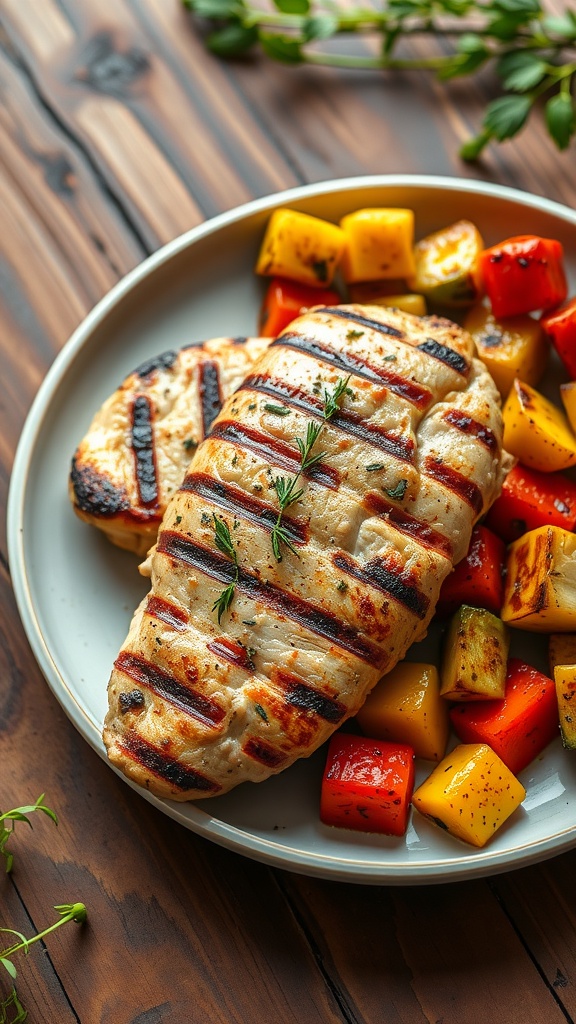 Savory Lemon Herb Grilled Chicken Dinner