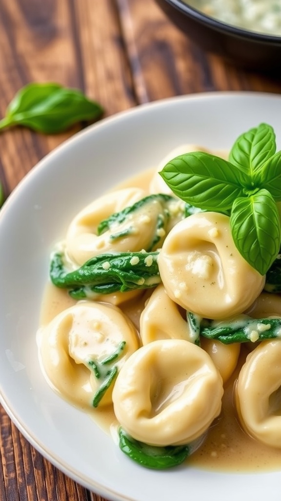 Creamy Spinach and Cheese Tortellini Recipe