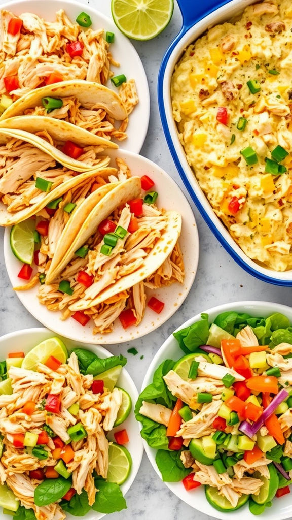 Quick and Easy Shredded Rotisserie Chicken Meals