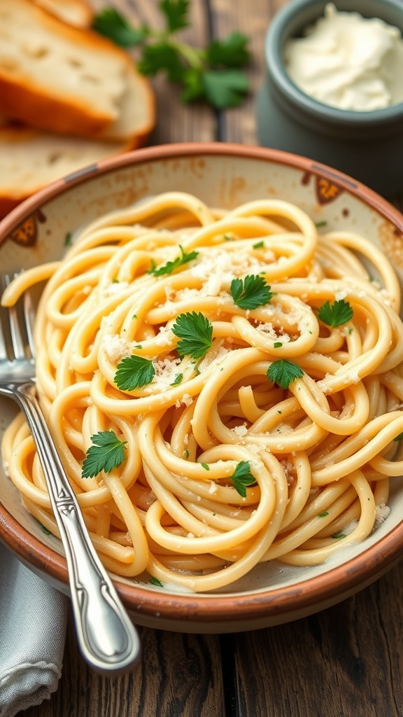 Creamy Garlic Pasta with Cream Cheese