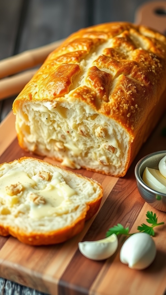 Crusty Garlic Loaf Bread Recipe