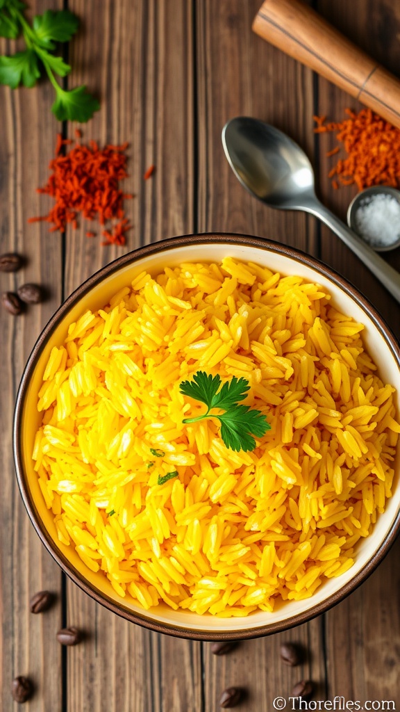 Saffron Infused Yellow Rice Recipe