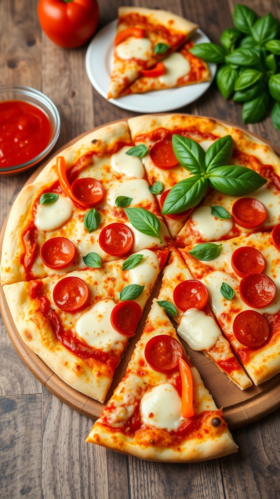 Classic Homemade Pizza Recipe for 6 Portions