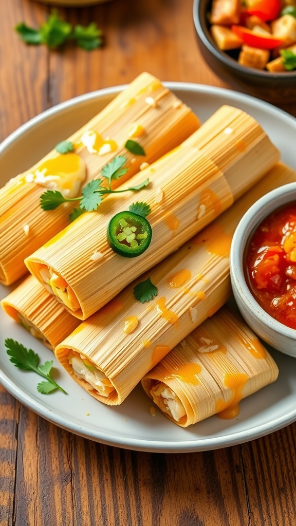 Cheesy Jalapeño Tamales Recipe