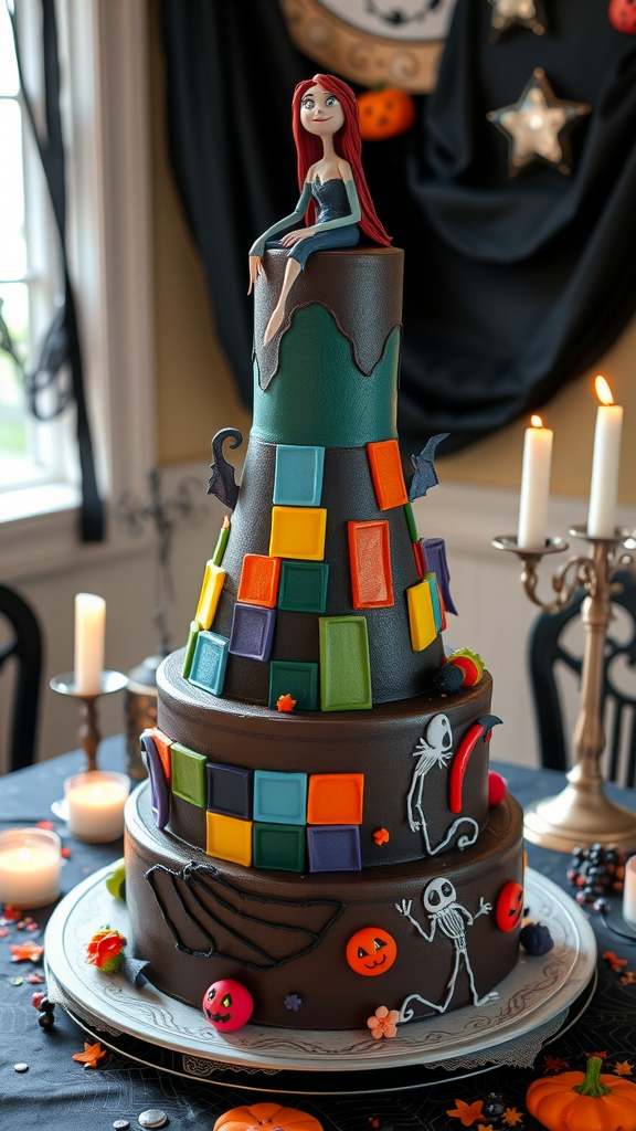 Sally's Nightmare Before Christmas Cake