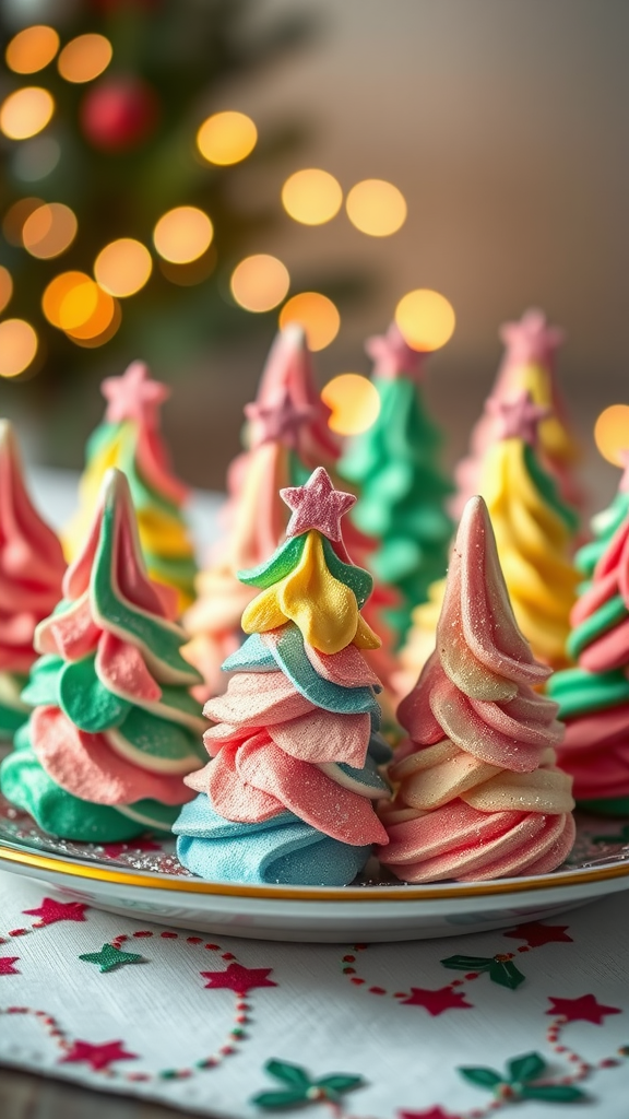 Festive Meringue Christmas Trees Recipe