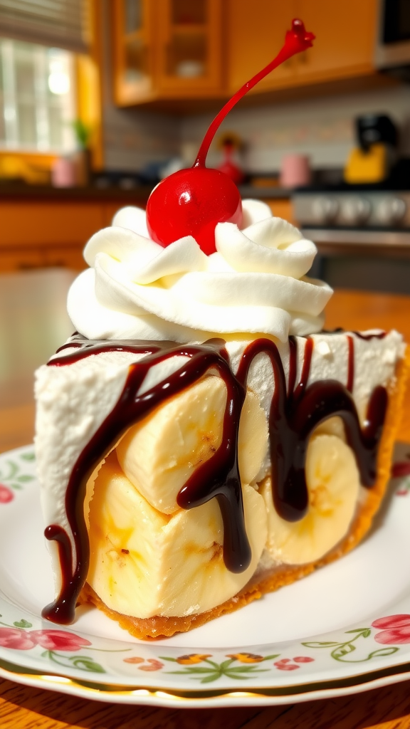 No-Bake Banana Split Pie Recipe
