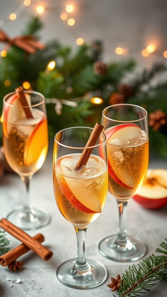 Festive Spiced Apple Champagne Cooler Recipe