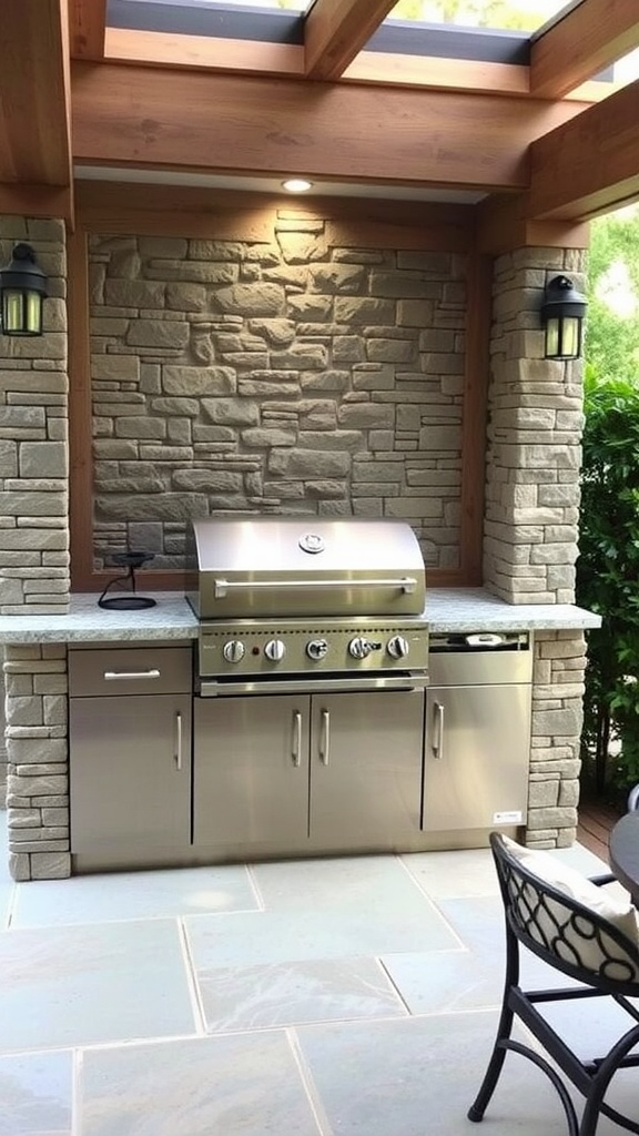 Stylish Grill Wall Design for Outdoor Spaces