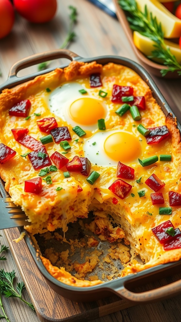 Savory Egg and Bread Breakfast Casserole Recipe