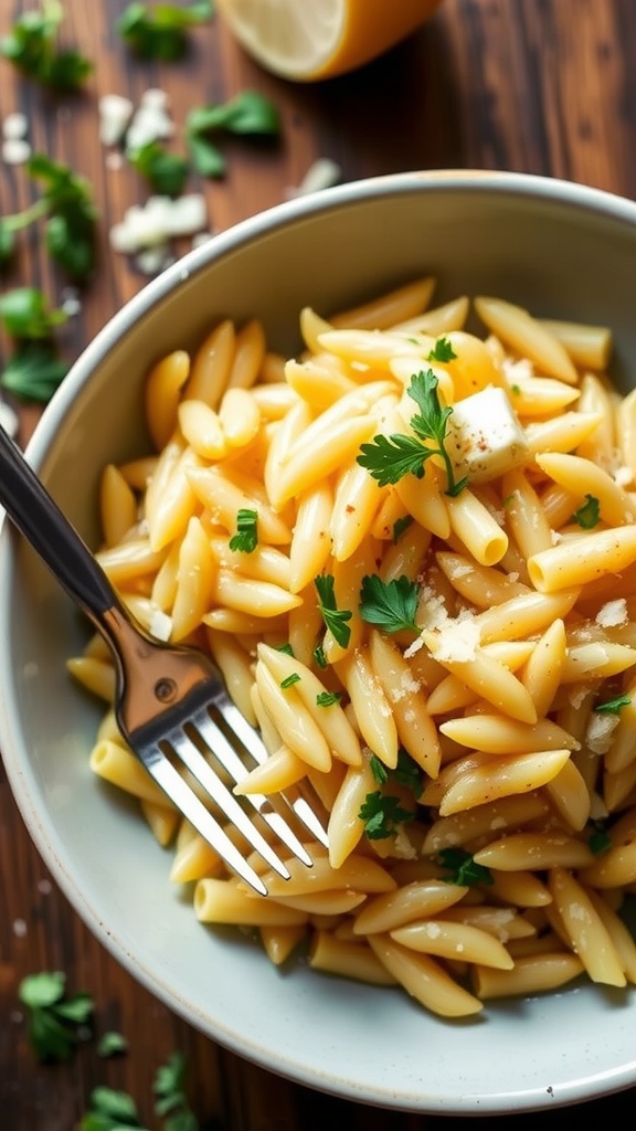 Garlic Butter Orzo with Fresh Herbs Recipe