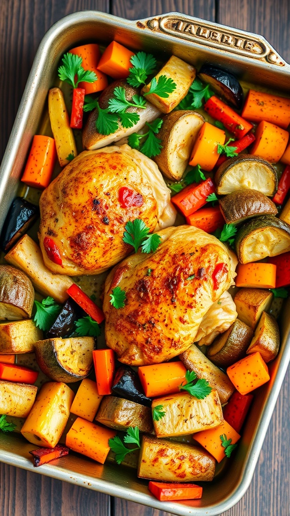 Savory One-Pan Chicken and Vegetable Dinner