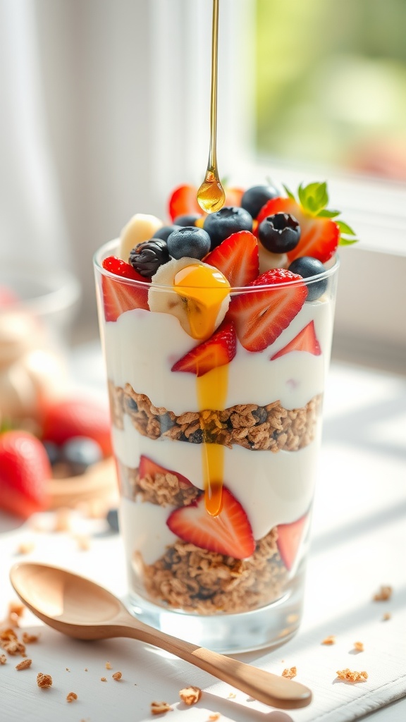 Delicious Layered Yogurt Granola Parfait