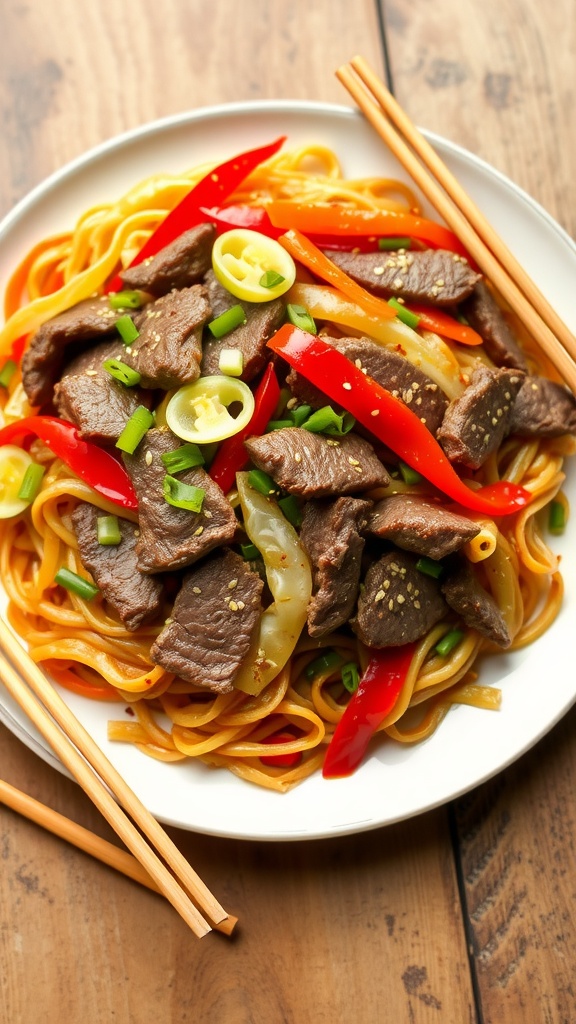 Savory Beef Yakisoba Stir-Fry Recipe