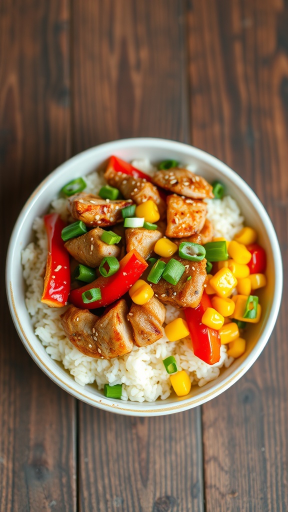Savory Chicken Rice Bowl Recipe