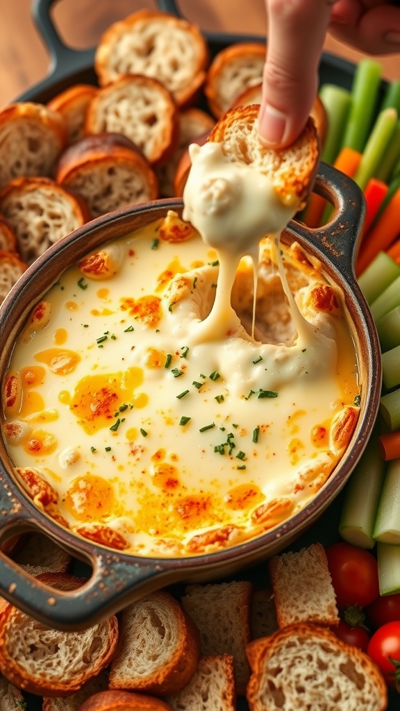 Savory Four Cheese Dip Dough Recipe