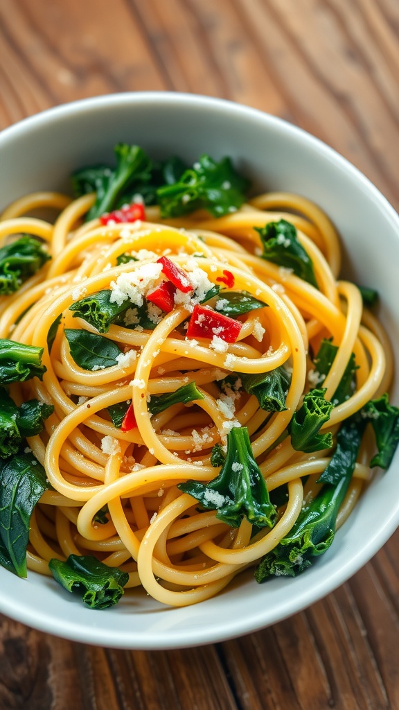 Savory Garlic Pasta with Kale Recipe