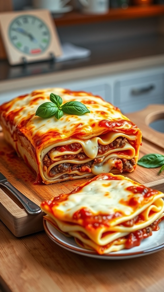 Classic Italian Lasagna in a Loaf Pan