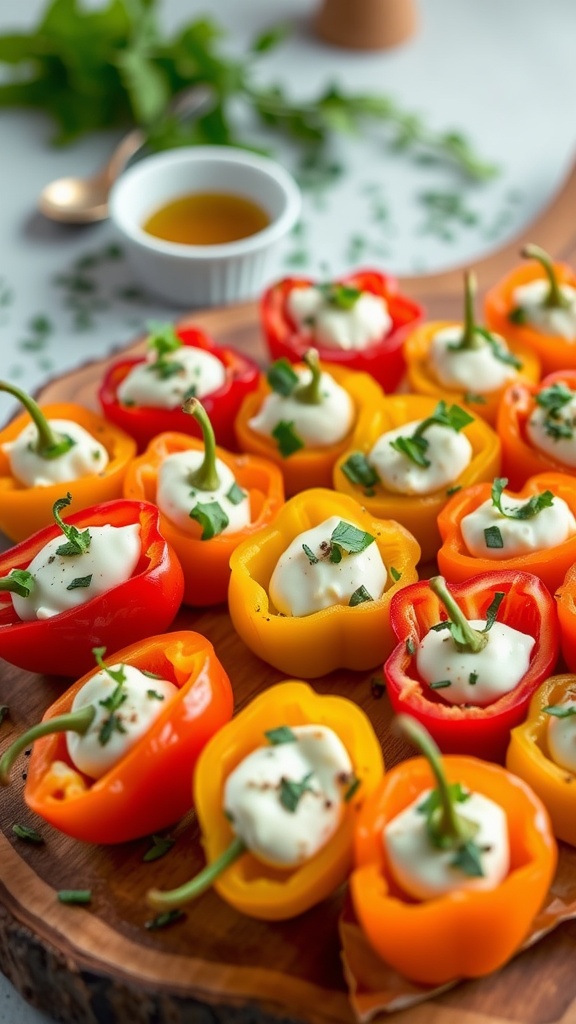Savory Boursin Cheese Stuffed Mini Peppers Appetizer