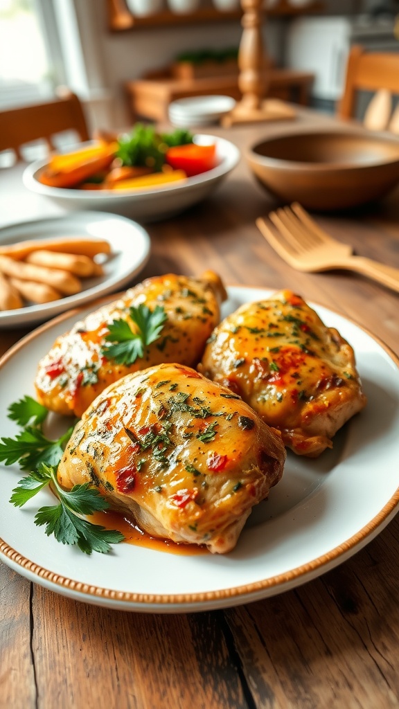 Succulent Garlic Herb Chicken Thighs