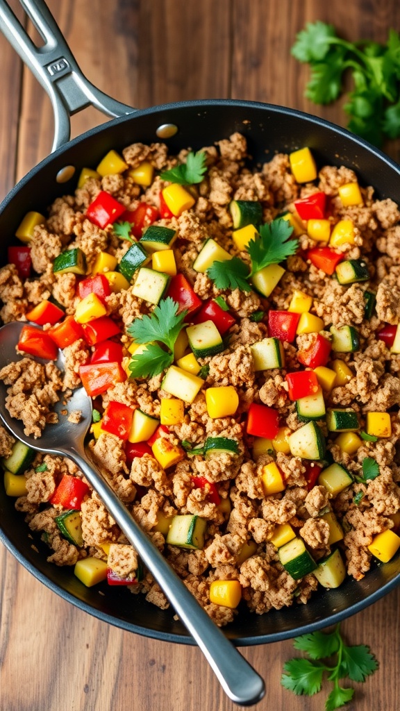 Savory Turkey Ground Meat Skillet Recipe
