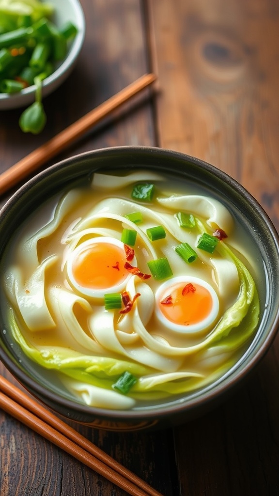 Savory Cabbage Egg Drop Soup Recipe