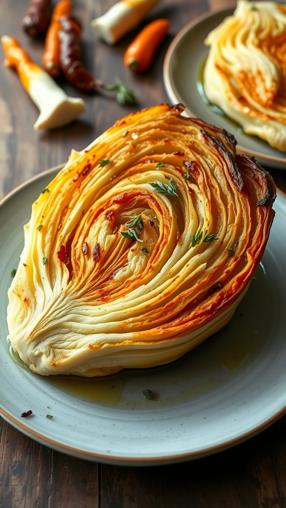 Savory Roasted Cabbage Wedges Recipe