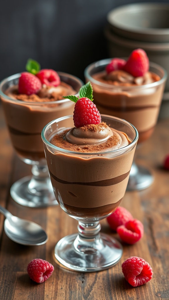 Decadent Chocolate Mousse Dessert Presentation