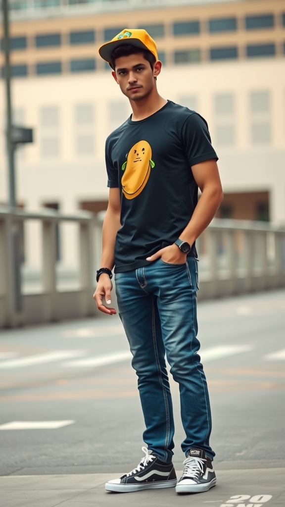 Stylish Potato-Themed Outfit for Men