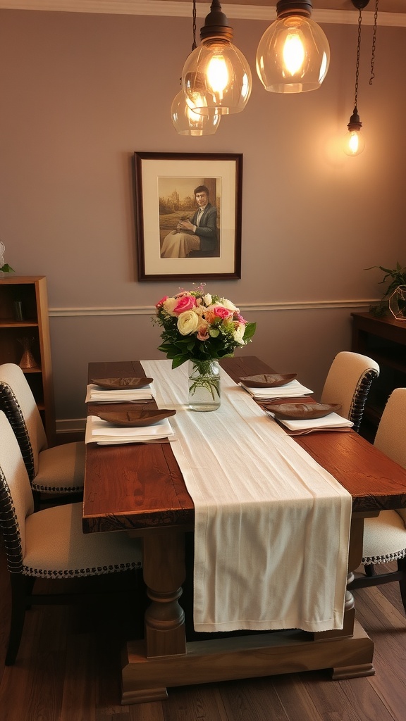 Warm and Inviting Dinner Zone Interior Design