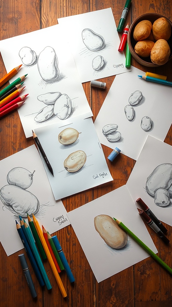 Creative Potato Drawing Ideas