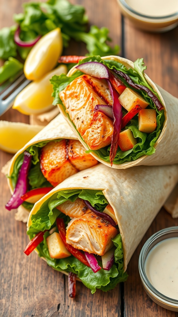 Zesty Lemon Herb Salmon Wrap Recipe