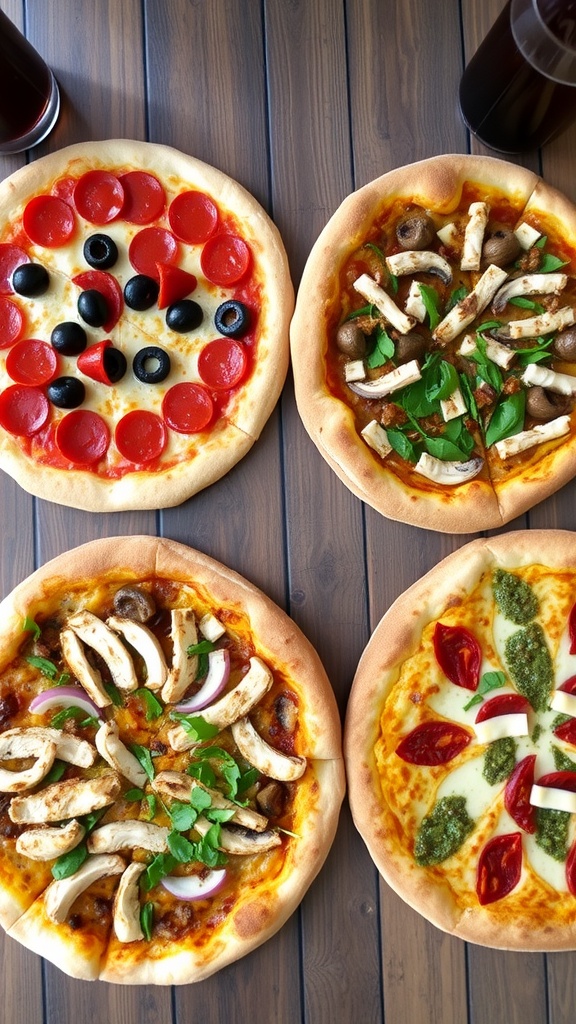 Delicious Four-Flavor Pizza Offer
