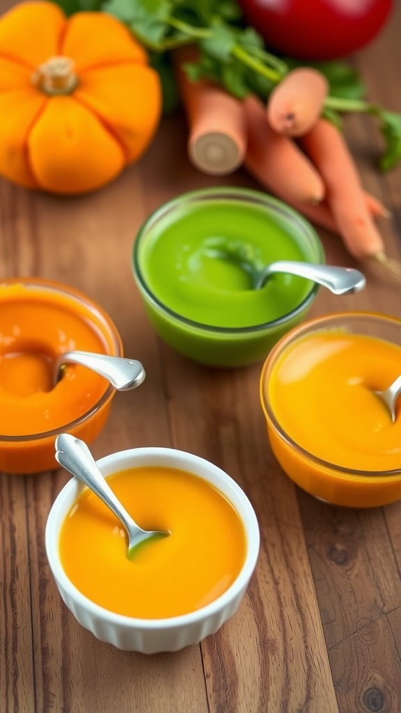 Nutritious Vegetable Puree Snacks for 6-Month-Olds