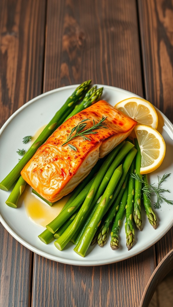 Optavia 5&1 Lean and Green Salmon with Asparagus Recipe