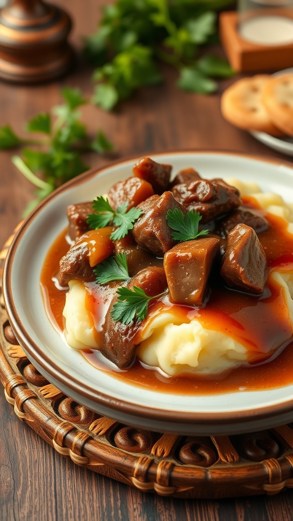 Savory Beef and Creamy Mashed Potatoes Recipe