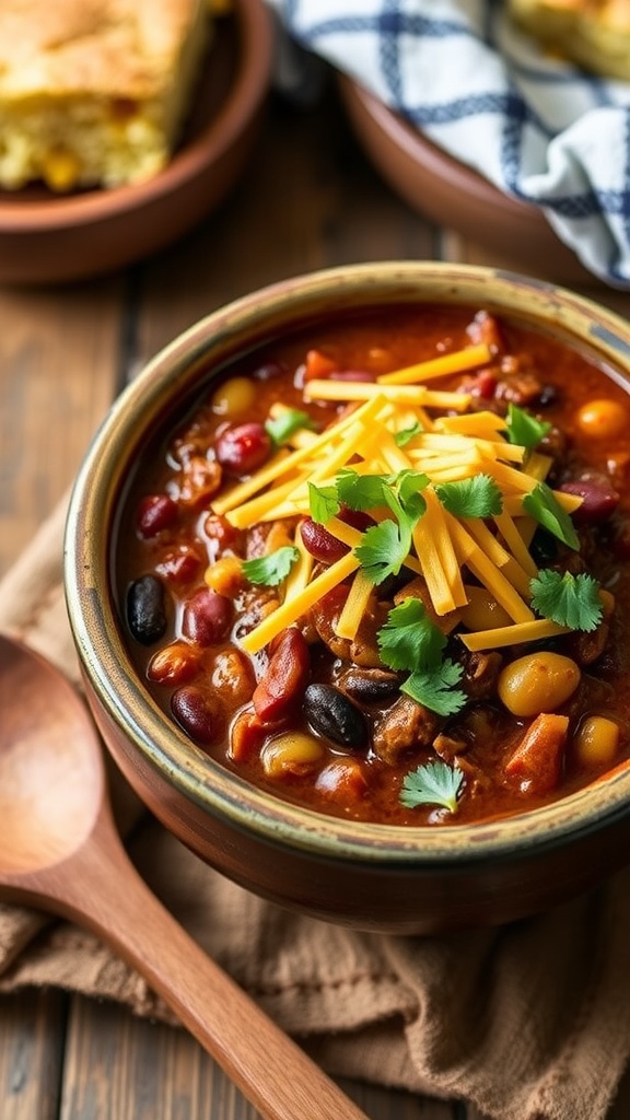 Classic Chili with Kidney and Black Beans Recipe