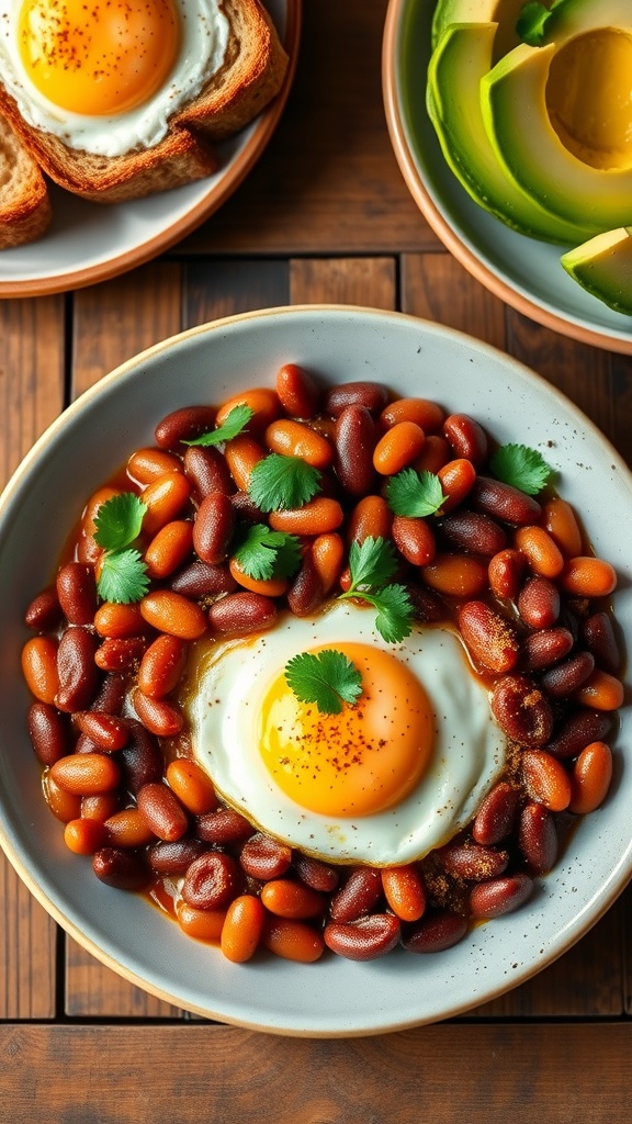 Savory Breakfast Beans with Eggs Recipe