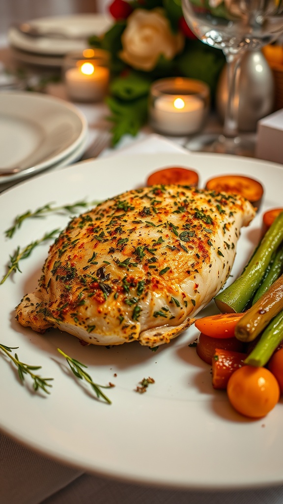 Elegant Herb-Crusted Chicken for a Dinner Event