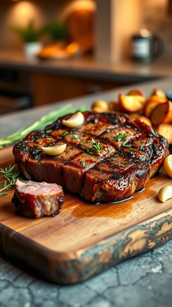 Perfectly Cooked 2-Inch Steak in the Oven