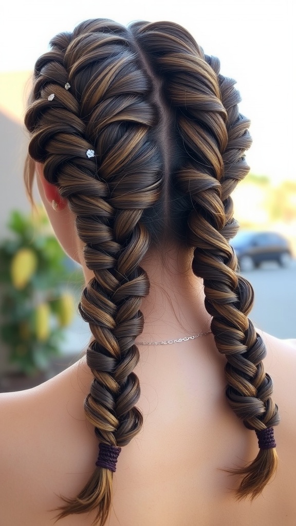 Stylish Double Braid Hairstyle Tutorial